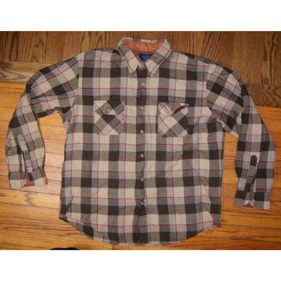 Sears | Shirts | Vintage 7s 80s Sears Mens Flannel Shirt Xl 7175 Brown ...